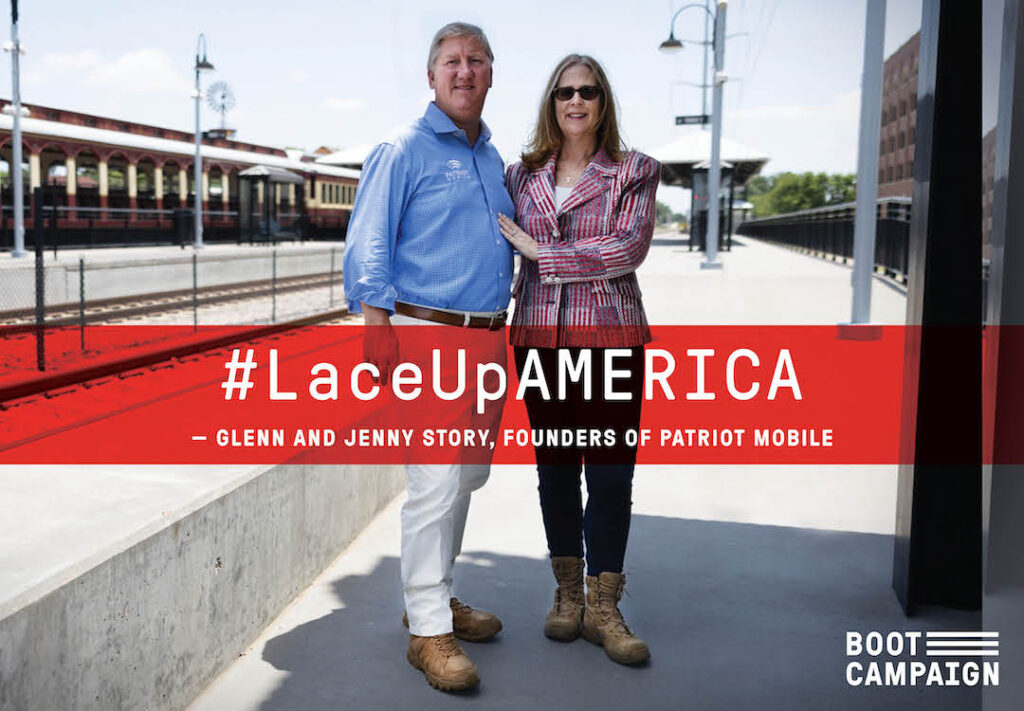 Patriot Mobile Founders Lace Up - Boot Campaign